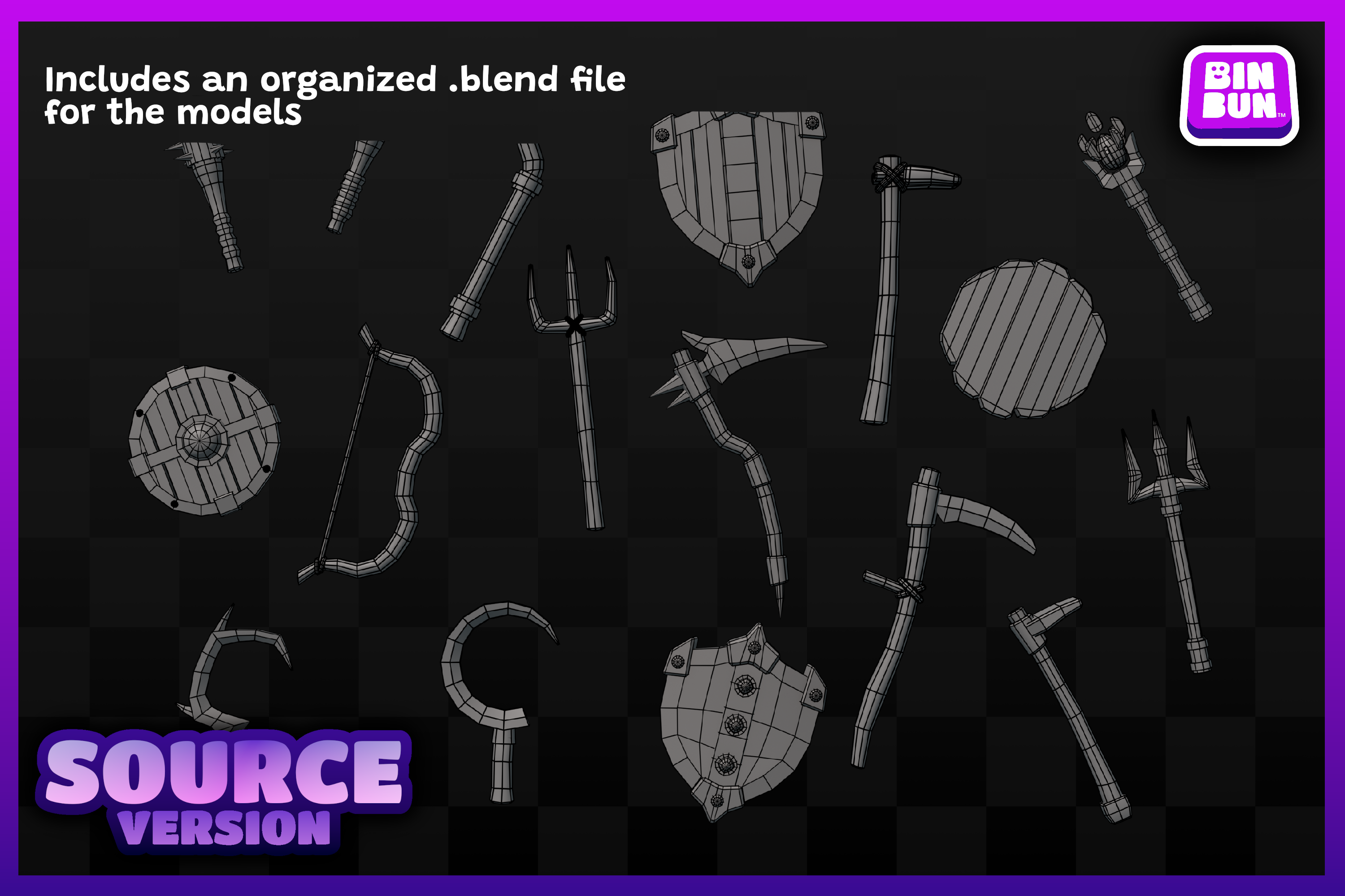 RPG Weapons - 3D Asset Pack by binbun3d