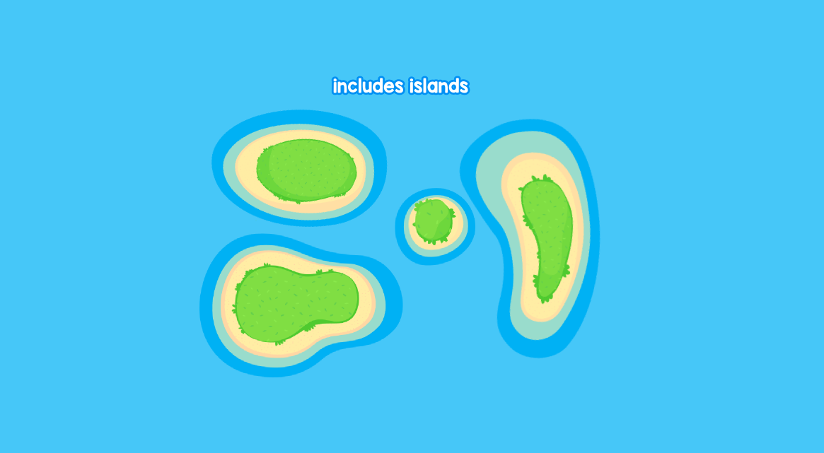 Top down sea level creator set by Robert Brooks - gamedeveloperstudio.com