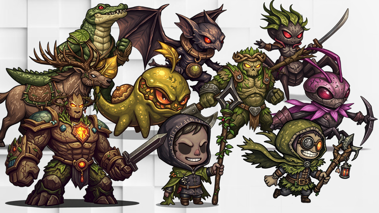 Sideview Forest Chibi Monster Pack! by L1ght