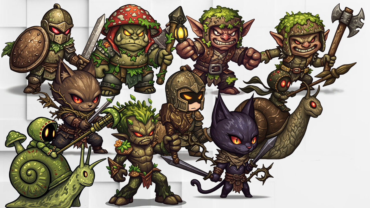 Sideview Forest Chibi Monster Pack! by L1ght