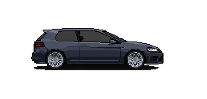 Pixel car assets pack with 8 cars(colour change) by Apokalips123