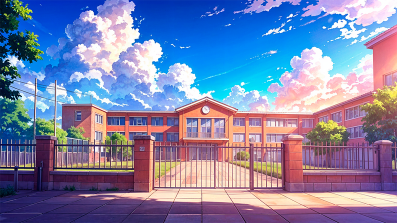 Backgrounds for visual novel by Pixel-Marten | School by Pixel Marten