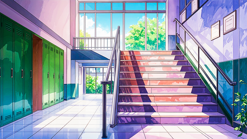 Backgrounds for visual novel by Pixel-Marten | School by Pixel Marten