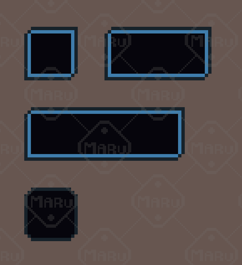 Sci-Fi UI Elements – Pixel Art HUD Kit (16×16) by Maru