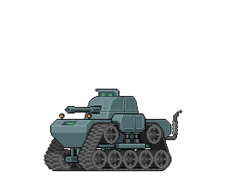 Tank Cartoon Pixel Art by Aralepixel