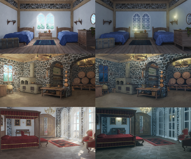 Medieval visual novel backgrounds by Selavi Games
