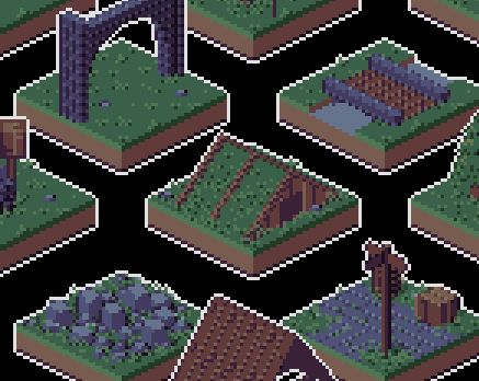 Isometric Strategy - Medieval Pixel Art Tiles by crabcrabcrabs