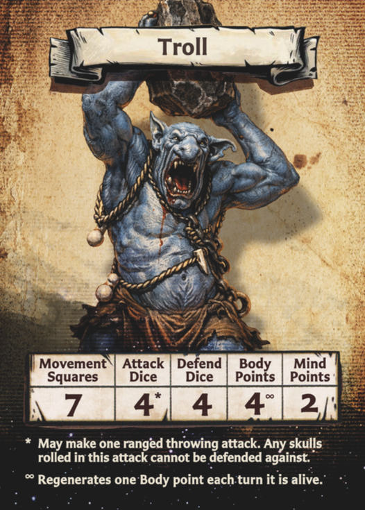 Heroquest - Monster cards (1989 and 2021) by MULE