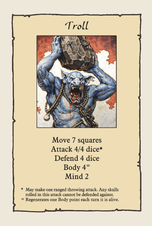 Heroquest - Monster cards (1989 and 2021) by MULE