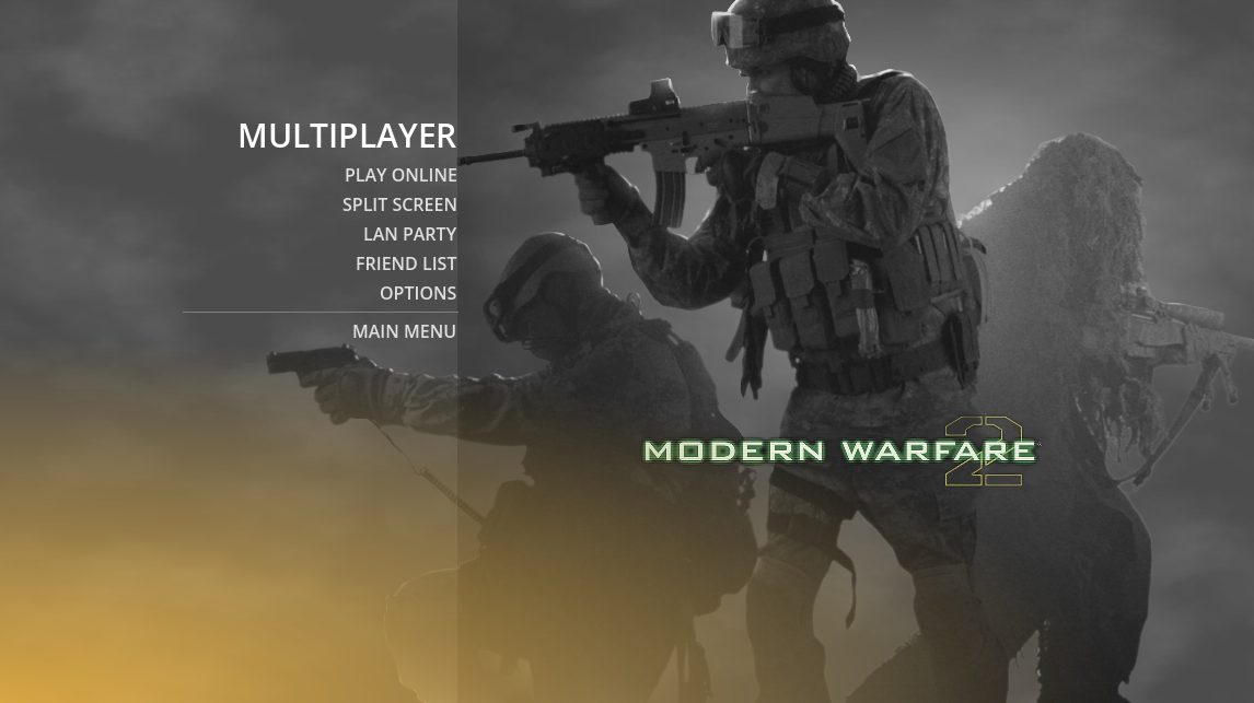 Modern Warfare 2 Main Menu by watso28