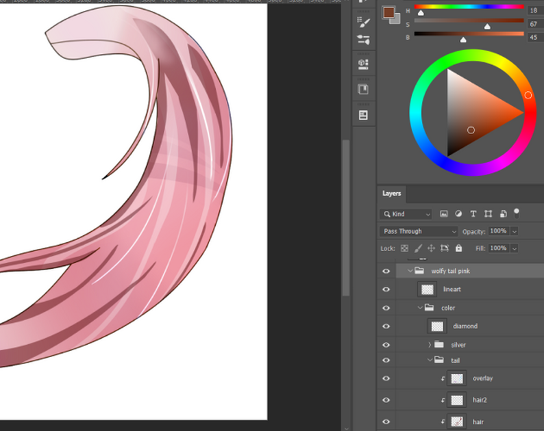 Free VTuber Wolf Tail PNG Pack (2 Tails + PSD) by Ne.buhanka