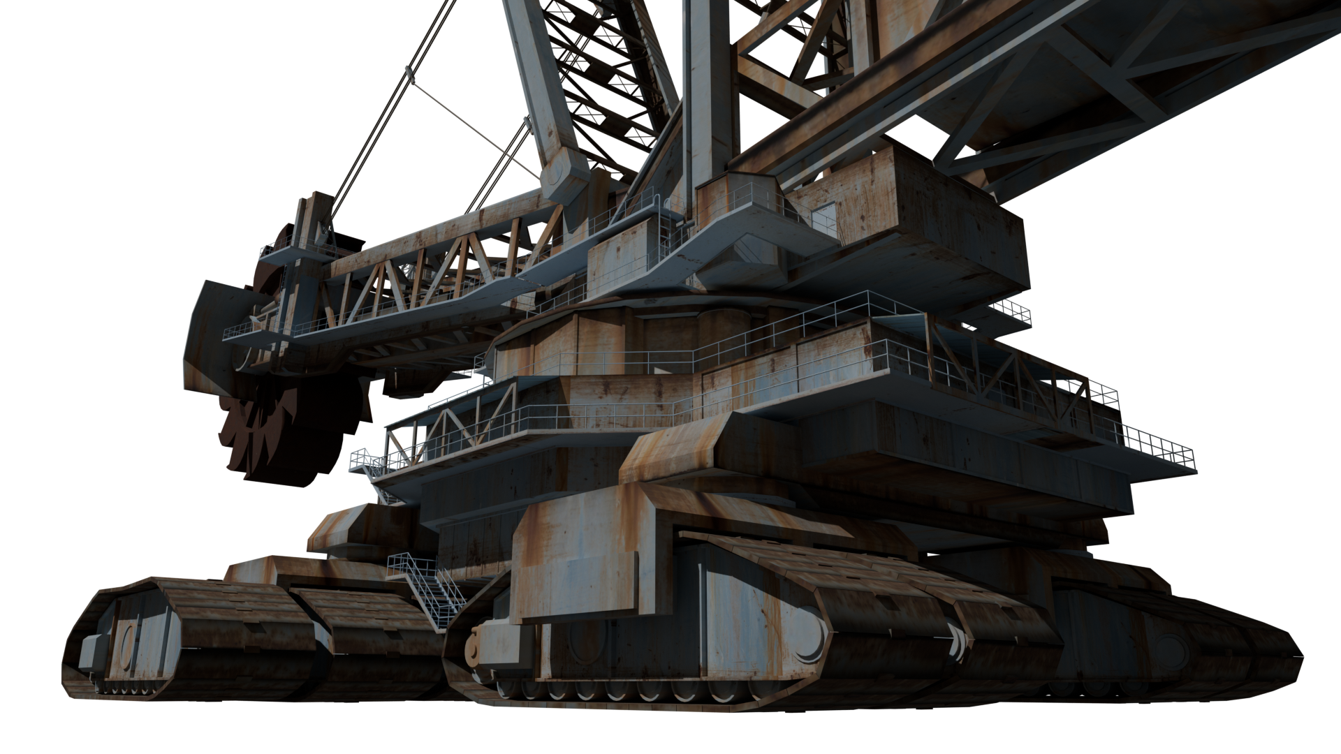 Bucket Wheel Excavator - Large Mining Vehicle 3D Model by Sofa