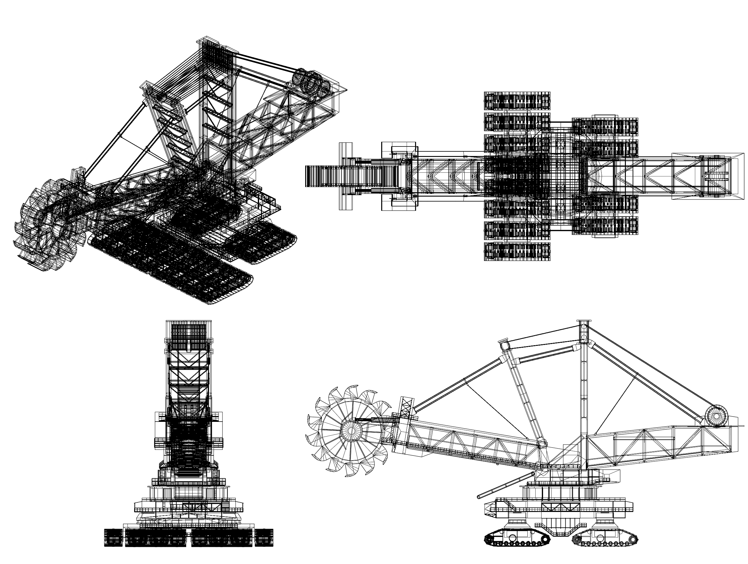 Bucket Wheel Excavator - Large Mining Vehicle 3D Model by Sofa