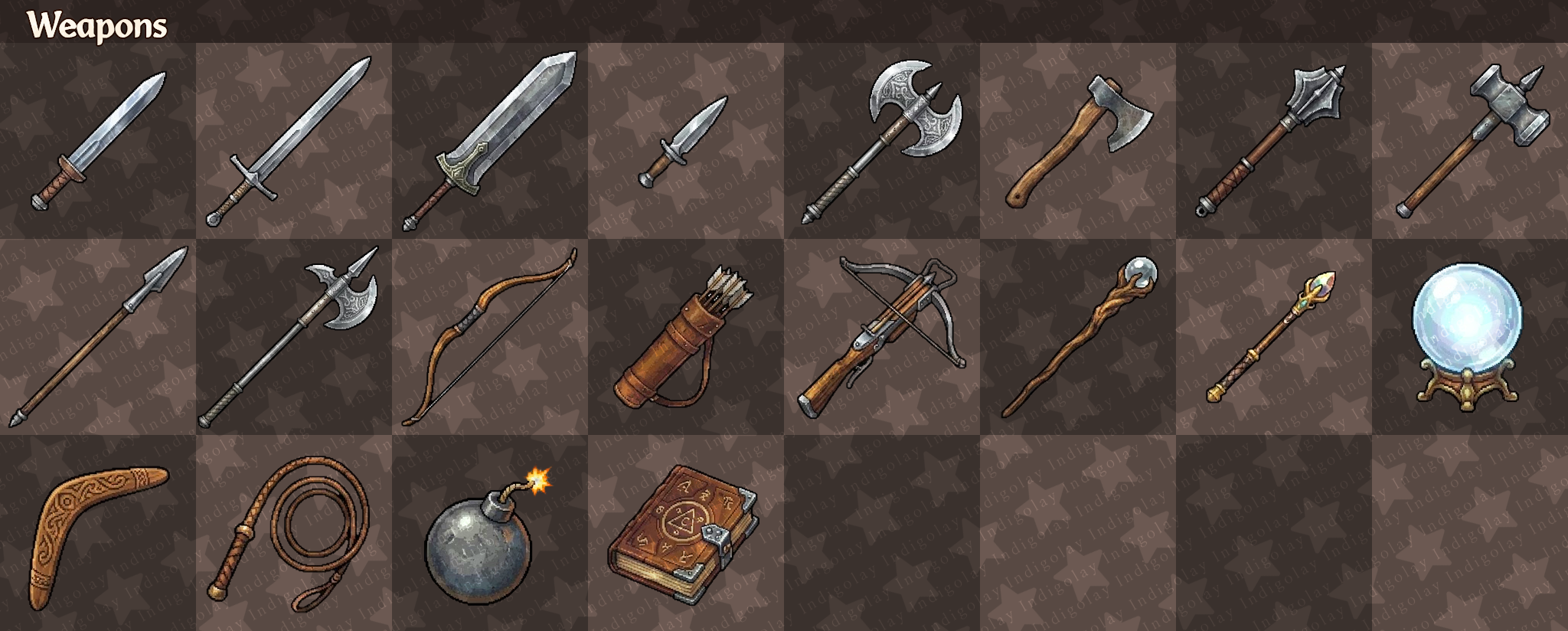 Animated Pixel Magic Book: Fantasy RPG UI & Icon Kit by IndigoLay