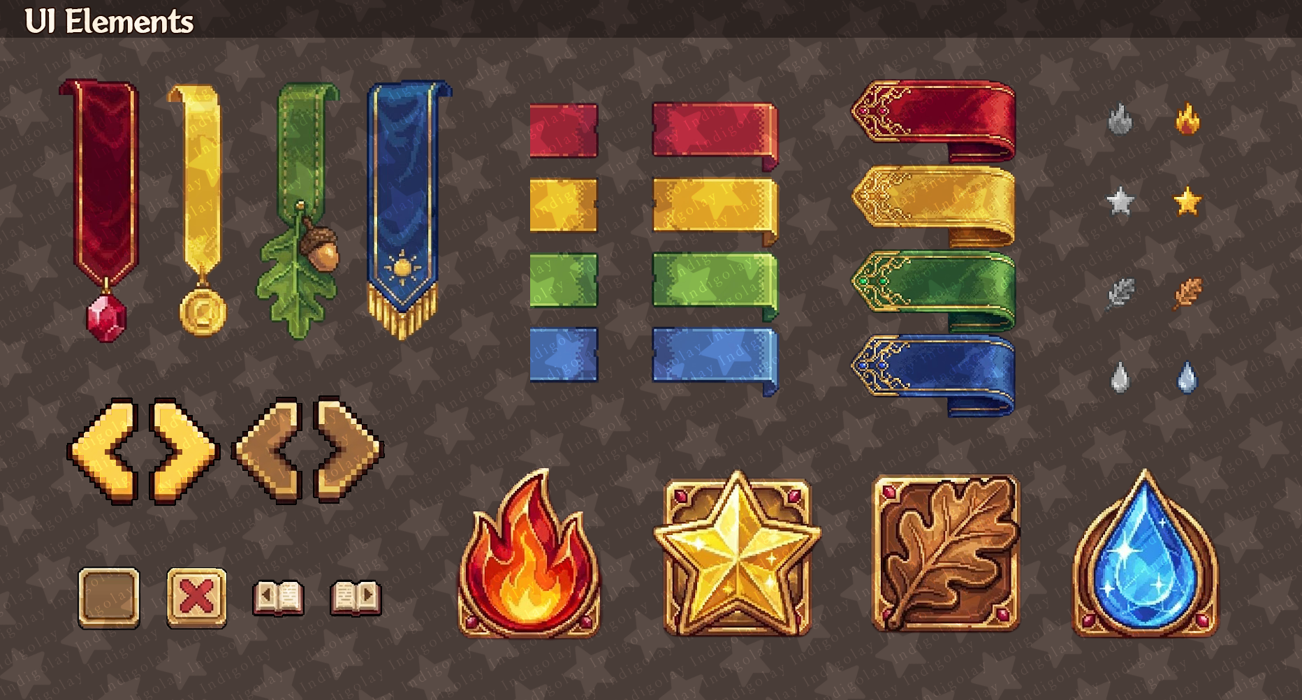 Animated Pixel Magic Book: Fantasy RPG UI & Icon Kit by IndigoLay