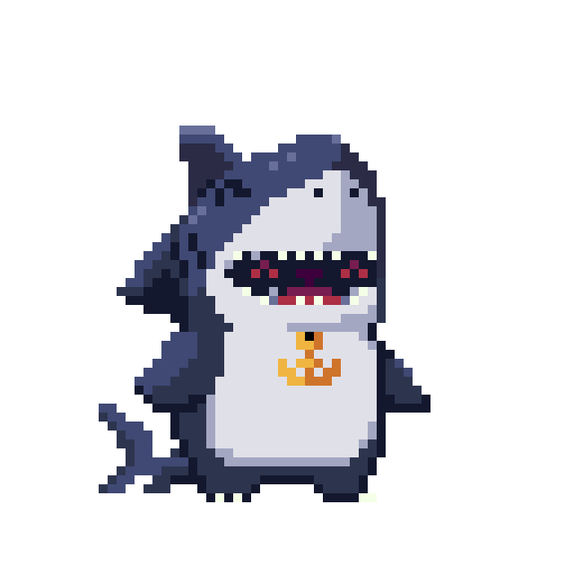 Chonky Shark - Animated Pixel Art Sprite Pack by Tmecat