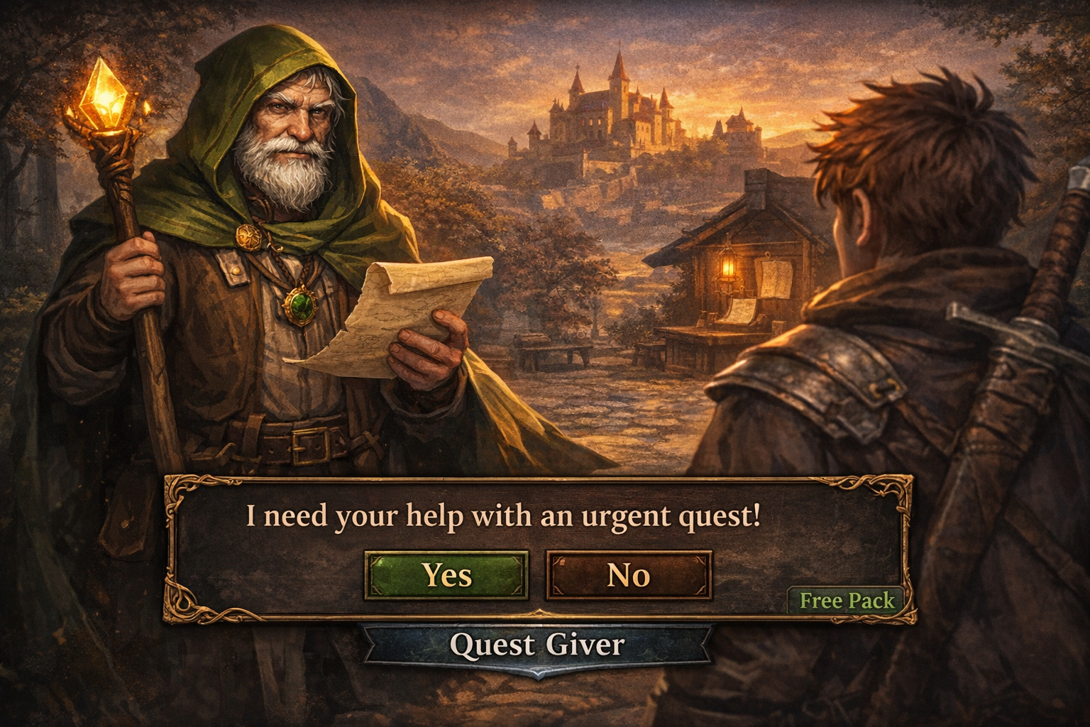 Quest Giver Dialogue Pack – Free Sample by PlainLore Works
