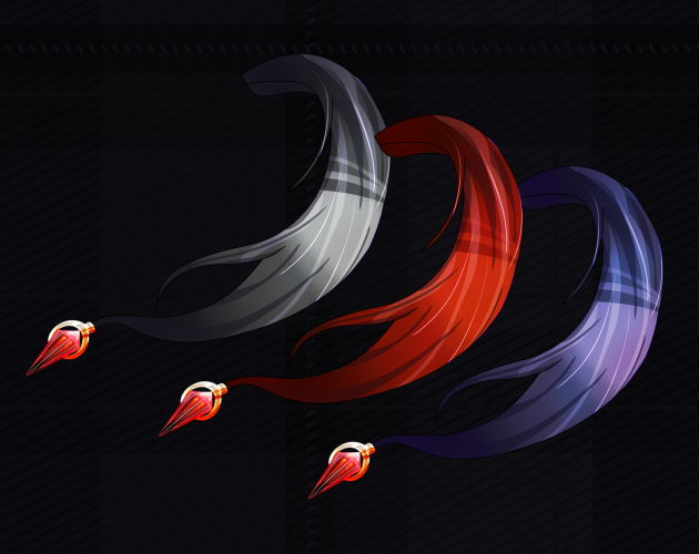 VTuber Wolf Tail PNG Pack (3 Tails + PSD) by Ne.buhanka