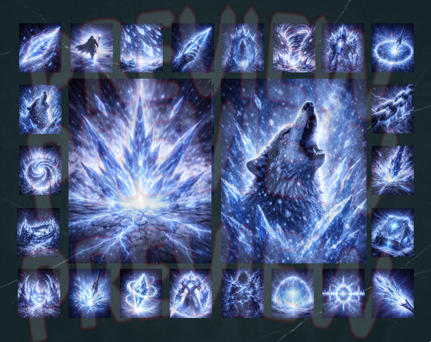 Skill Icons Pack - IceMage by HeySmiL