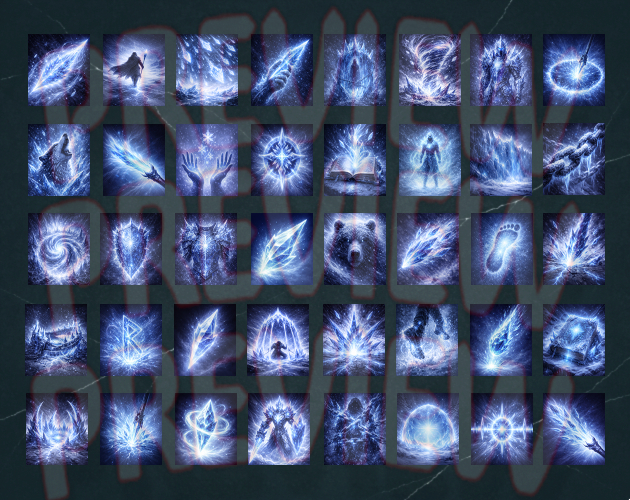 Skill Icons Pack - IceMage by HeySmiL