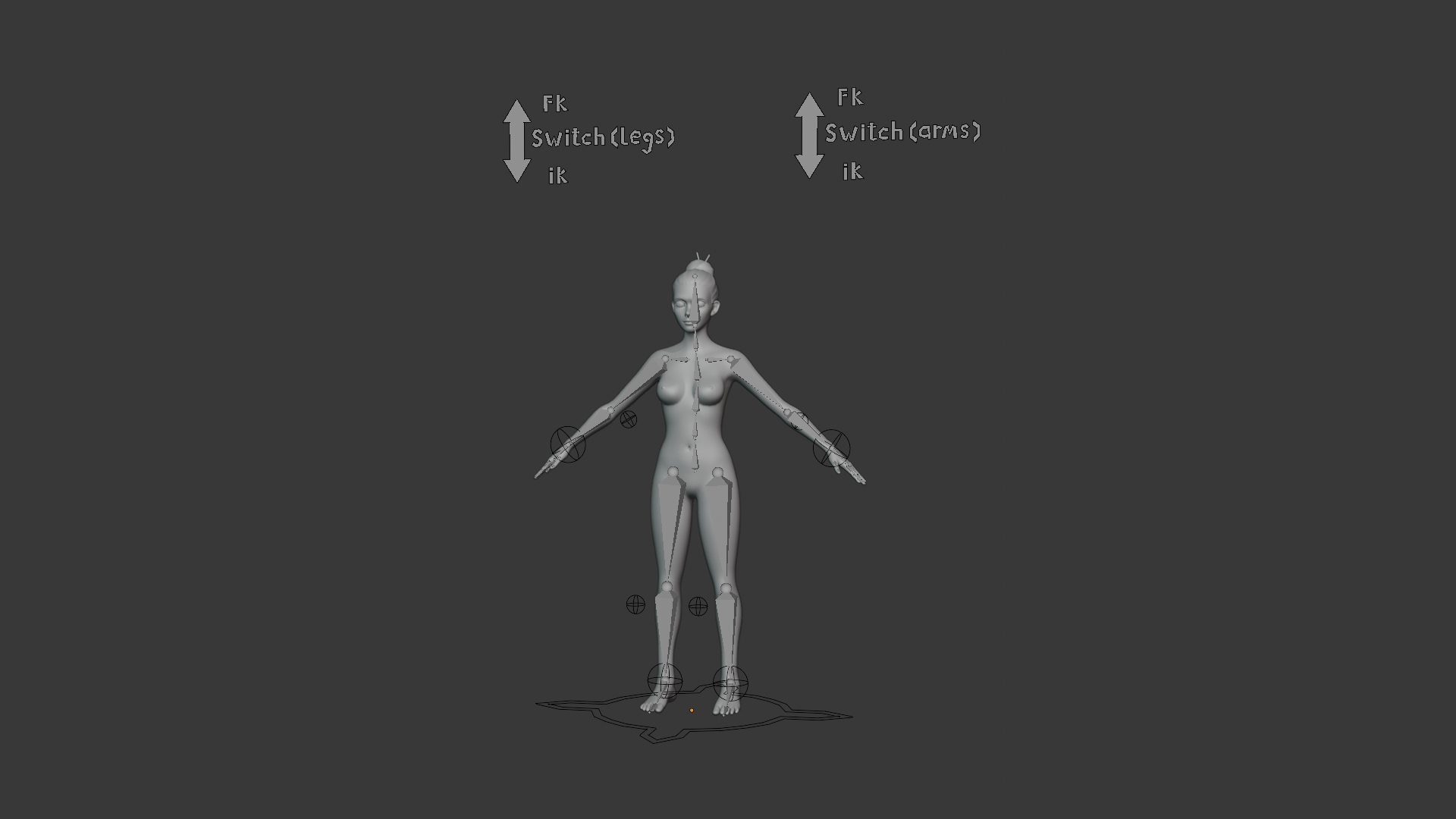Stylized Human Body Base Mesh 3D Model Pack – Rigged with IK/FK Switch ...