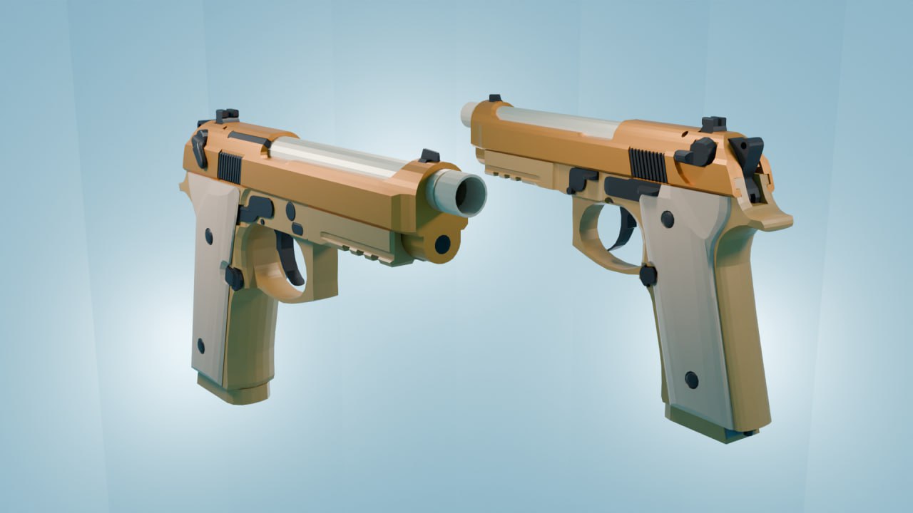 Weapon Pistol Pack – 3D Assets by victorcstr