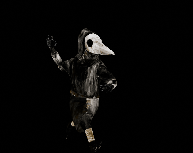 Plague Arcanist – Retro PS1 Low-Poly Magic Character by imaginais