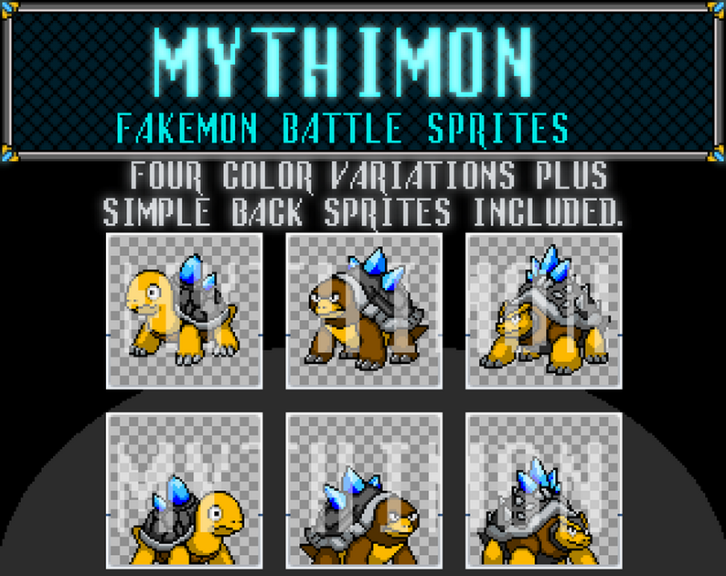 Mythimon - Battle Sprites 027, 028, 029 by Mythril Age