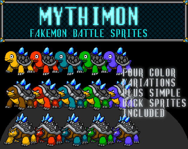 Mythimon - Battle Sprites 027, 028, 029 by Mythril Age