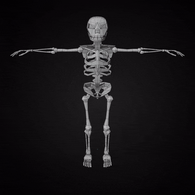 Low Poly Skeleton: Rigged & Game Ready by Zero
