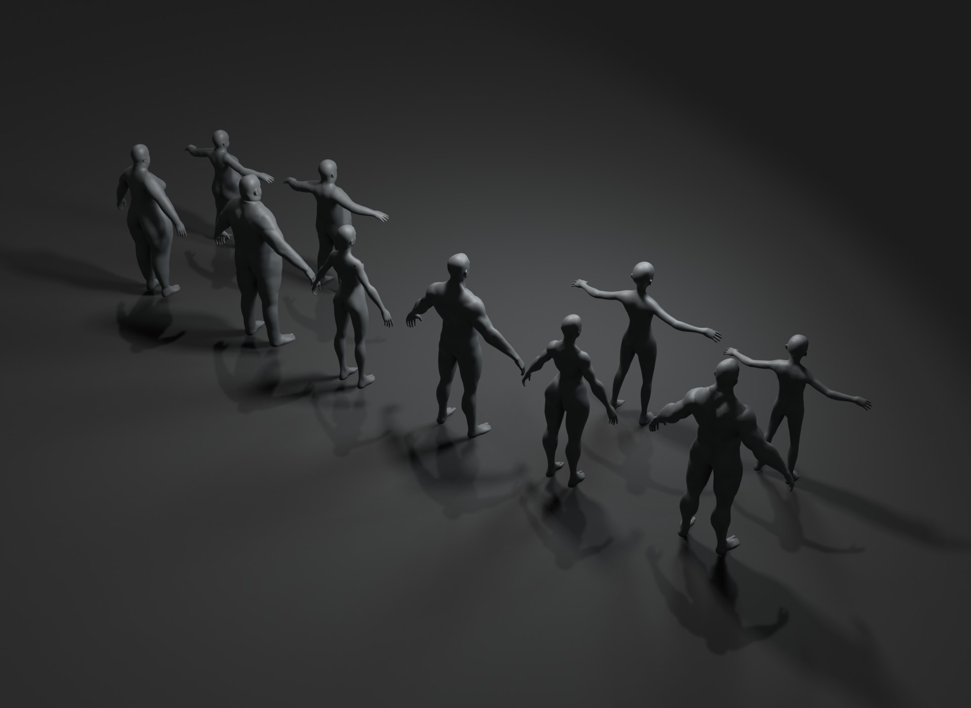 Human Body Base Mesh 10 3D Models Pack – 20K Polygons + 76 Sound ...