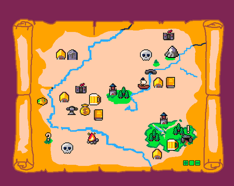 Mini-Map Markers Pack 32+ Fantasy Pixel Art Icons | PICO-8 (16x16) by ...