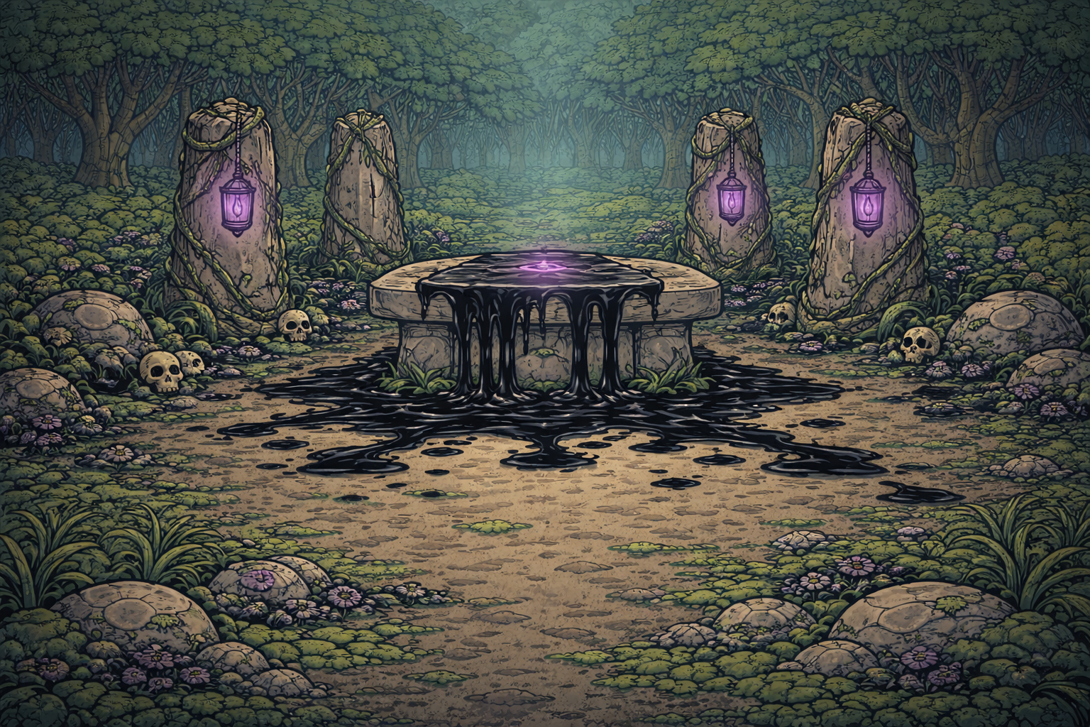 RPG/TTRPG Prototype kit pack: Emeraldwood Backgrounds Pack #3 by XYEzawr