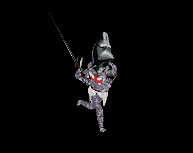 PSX Templar Knight – Retro PS1 Character by imaginais