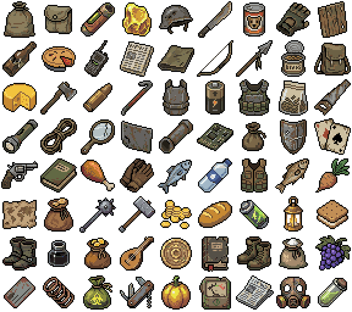Survival Humanoid Loot Pixel Art by Pixel-Banner