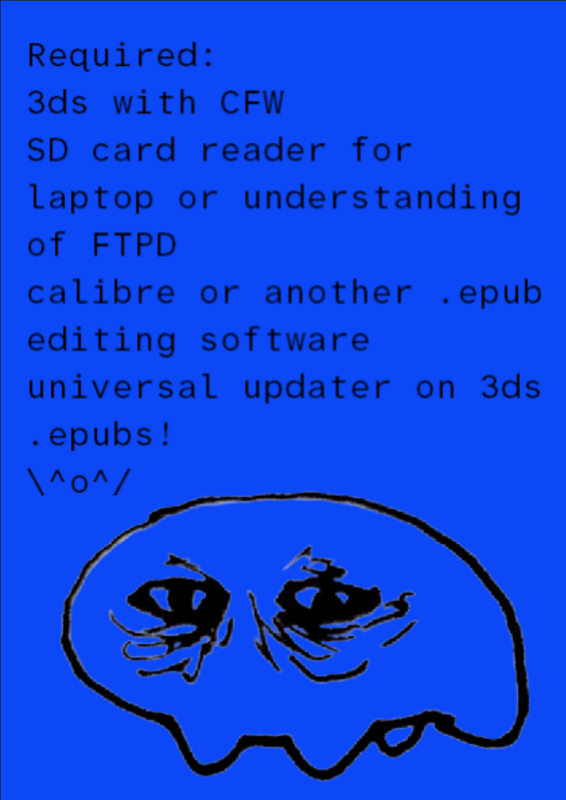 epubs onto modded 3ds by elismobranch