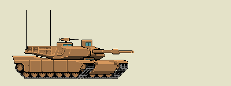 Abrams Tank Pixel Art Shooting and Walking Animation Single Asset by ...