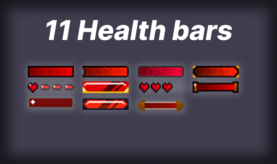 Pixel Health bar pack V1 by McCh1cken