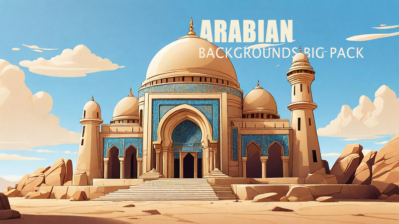 110+ ARABIAN BACKGROUNDS by PIXELHUNT