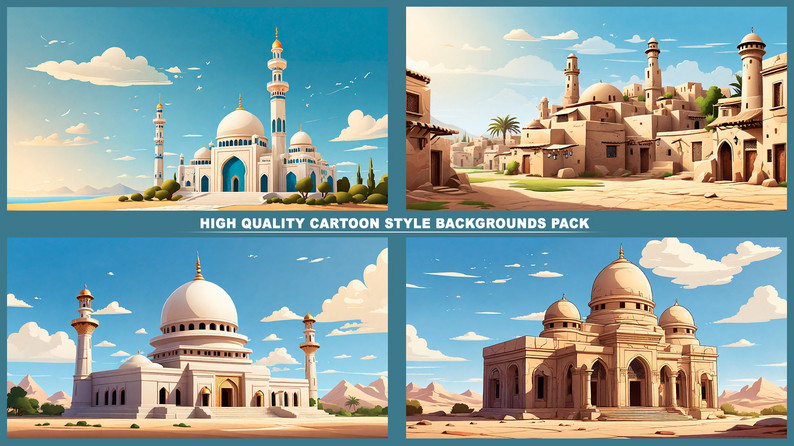 110+ ARABIAN BACKGROUNDS by PIXELHUNT