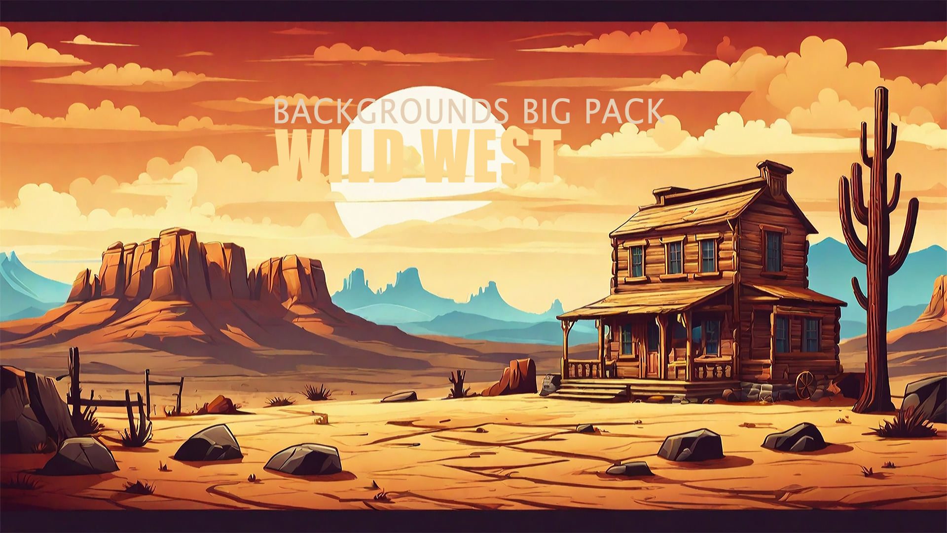 120+ WILD WEST BACKGROUNDS by PIXELHUNT