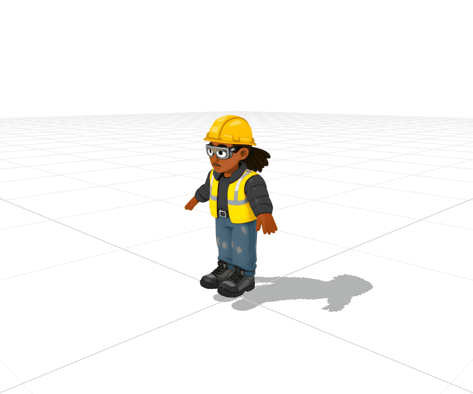 3D Young Female Factory Worker Character Rigged Pack – 3D Model with ...