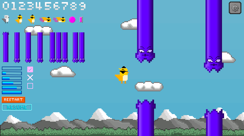 Flappy Bird Pixel Art Asset Pack by Uryon Games