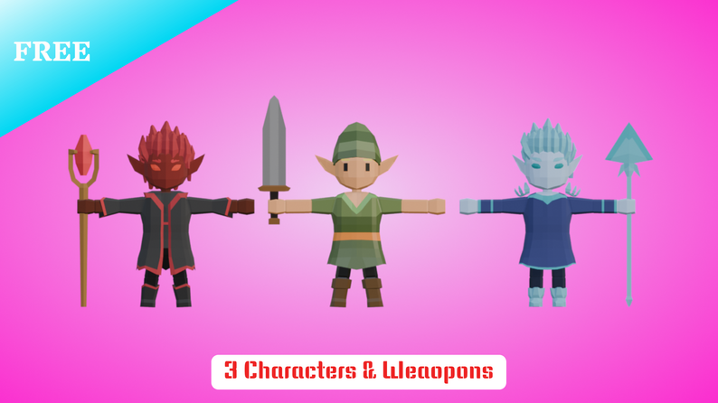 LOWPO : Low Poly Elf Characters Pack | RPG & Fantasy Game Assets by ...