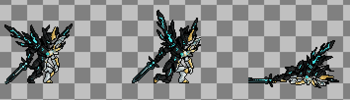 2D Character Sprite Sheet - Pixel Art Ying Yang Mecha Knight by ...
