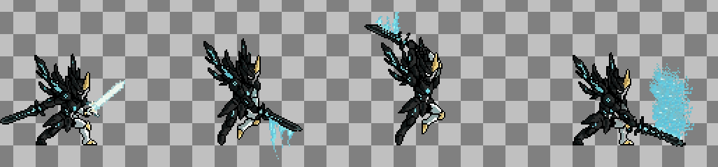 2D Character Sprite Sheet - Pixel Art Ying Yang Mecha Knight by ...