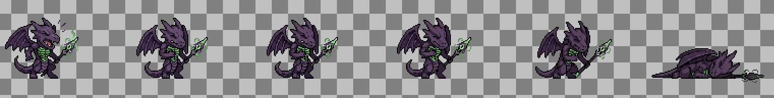 2D Character Sprite Sheet - Pixel Art Snake Lord by GreatGamingLife
