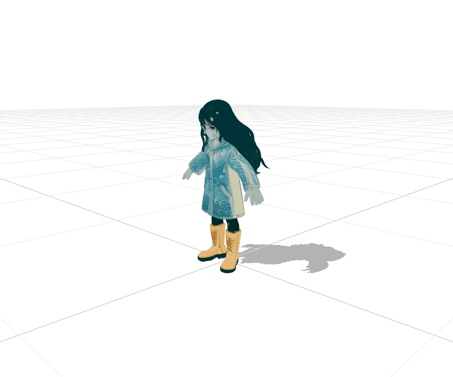 3D Modern Rainy Little Girl Character Rigged Pack – 3D Model with Walk ...