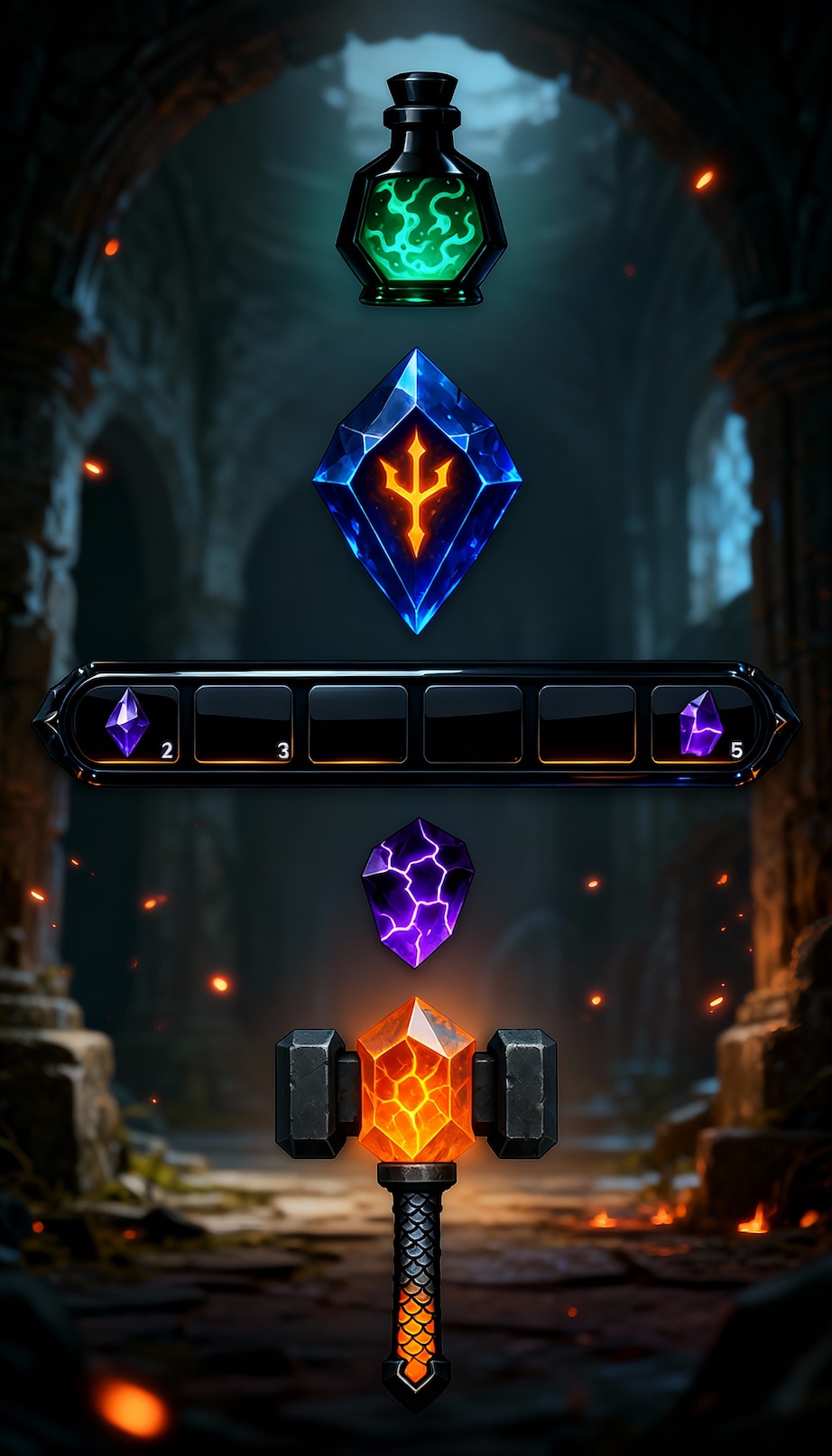 Dark Fantasy RPG Icon Pack – 100 Premium UI Assets for Games by ...