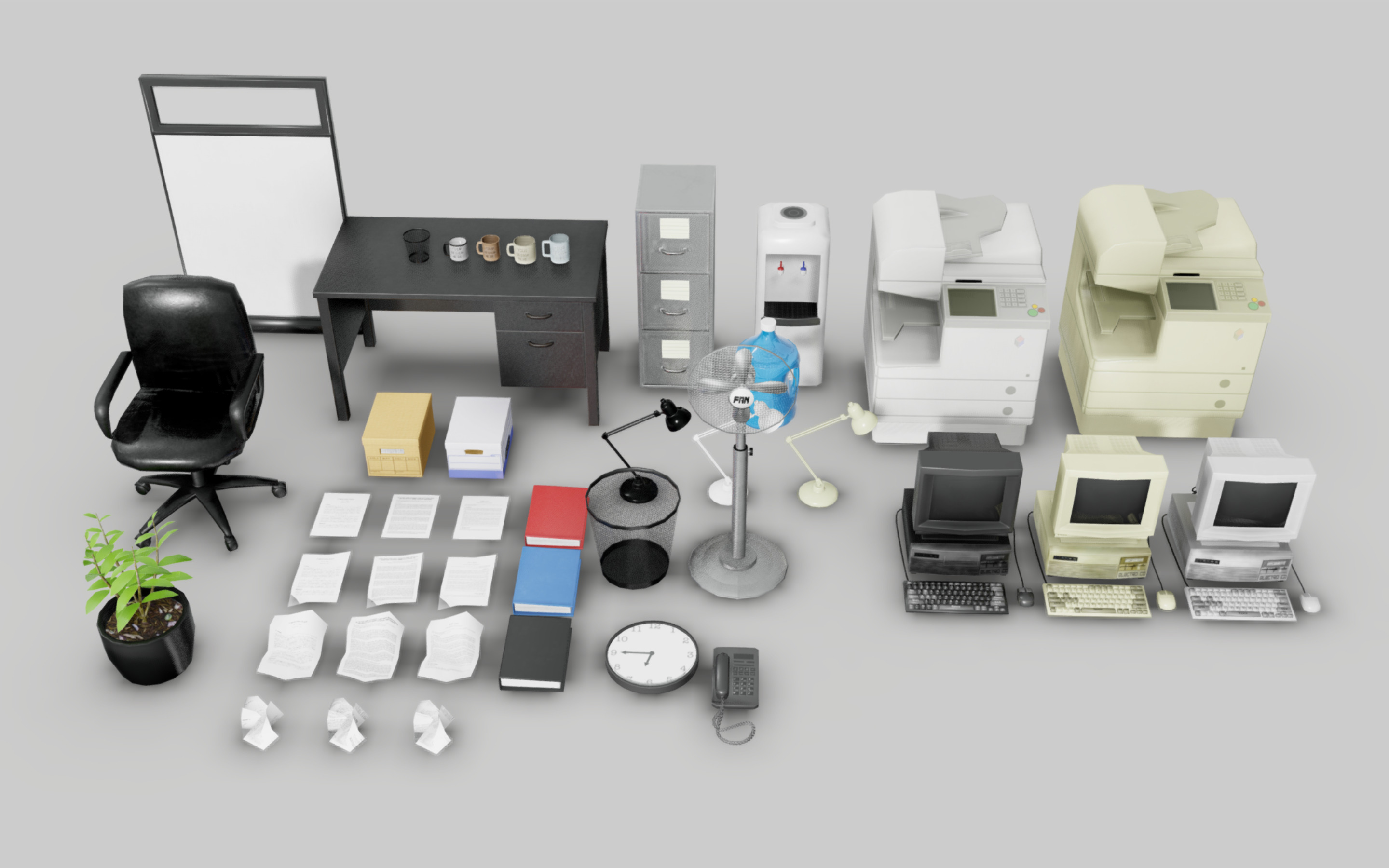 90's Retro Office Pack by CrazyDrPants